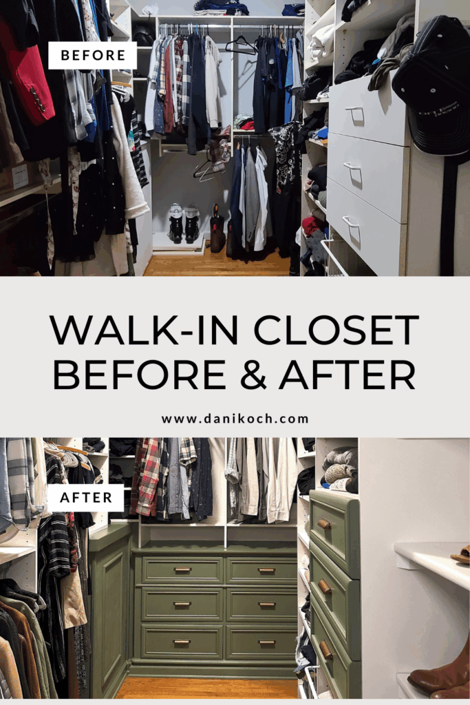 Walk-In Closet Before and After - Dani Koch